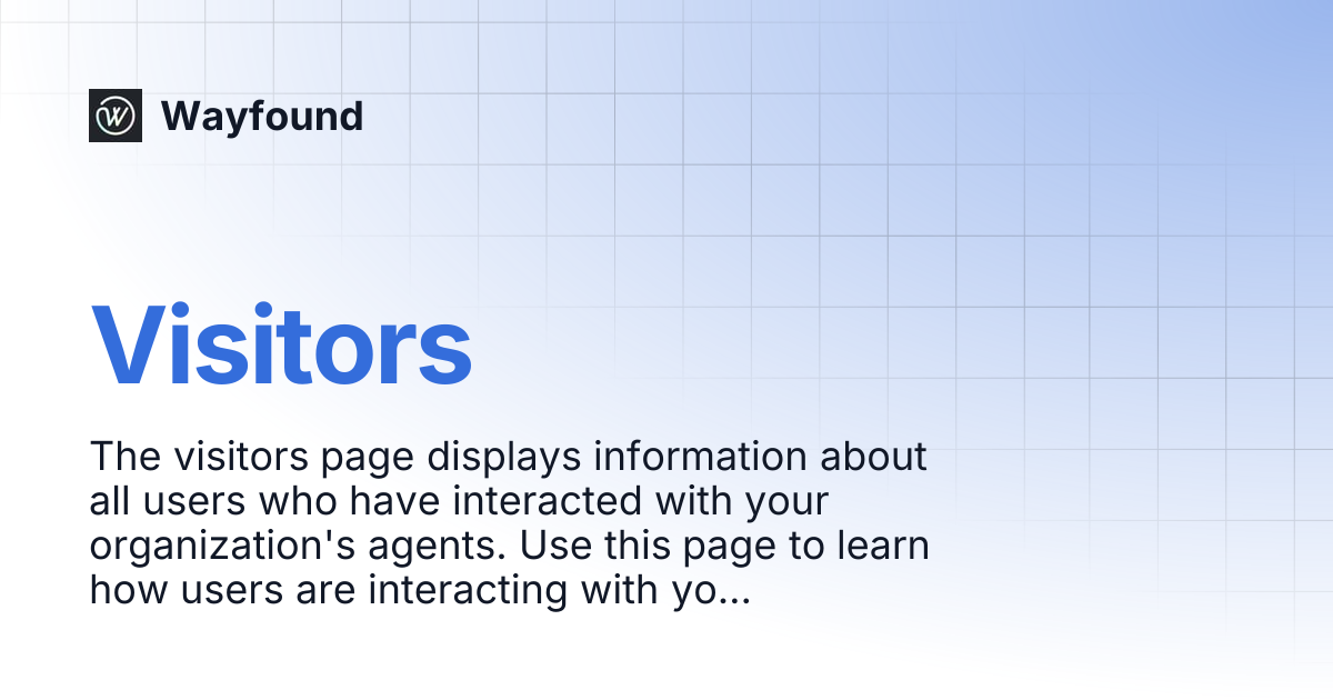 Visitors | Wayfound